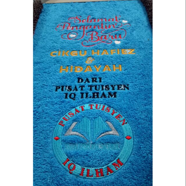 Tuala sulam (embroidery towel) | Shopee Malaysia