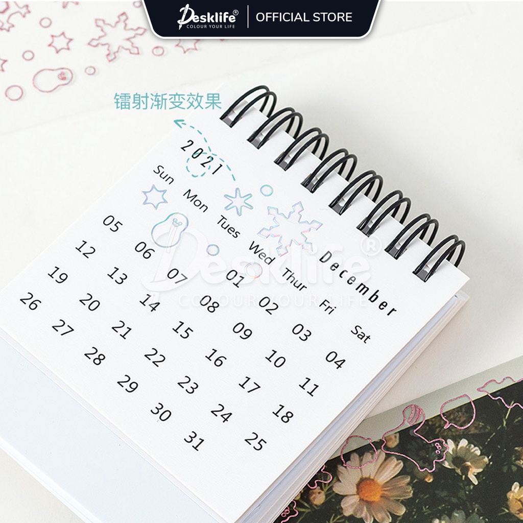 Desklife Aesthetic Sticker Laser Shiny Line Hot Stamping Stiker ...