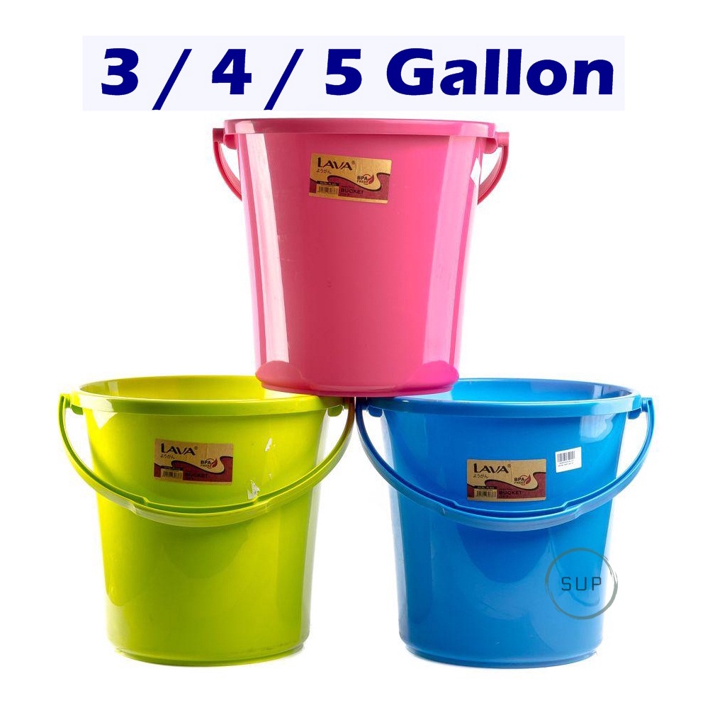 LAVA Plastic Pail with Handle / Tong Air Baldi / Housekeeping / Basin ...