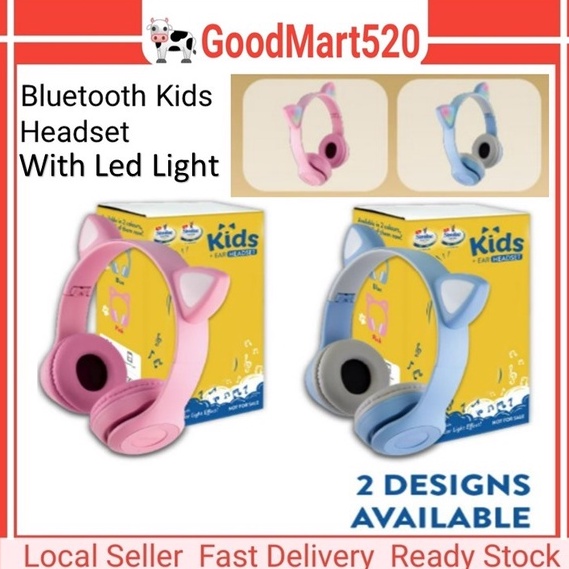 CAT KIDS + LED EAR HEADSET(SIMILAC)(CUTE & UNIQUE SHAPE ) | Shopee Malaysia