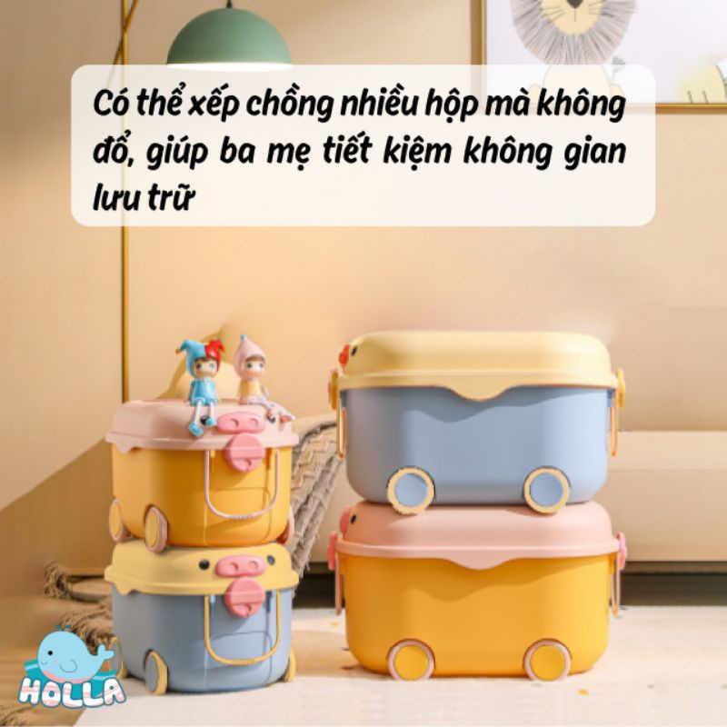 Toy box with wheels, genuine Holla storage box | Shopee Malaysia
