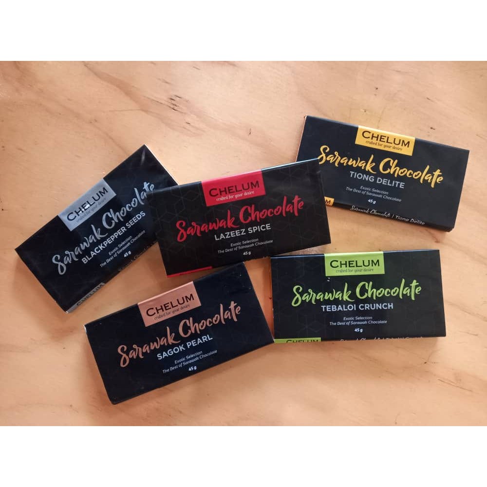 SARAWAK LOCAL CHOCOLATE CHELUM COKLET SAGU BLACKPAPPER TEBALOI TIONG ...