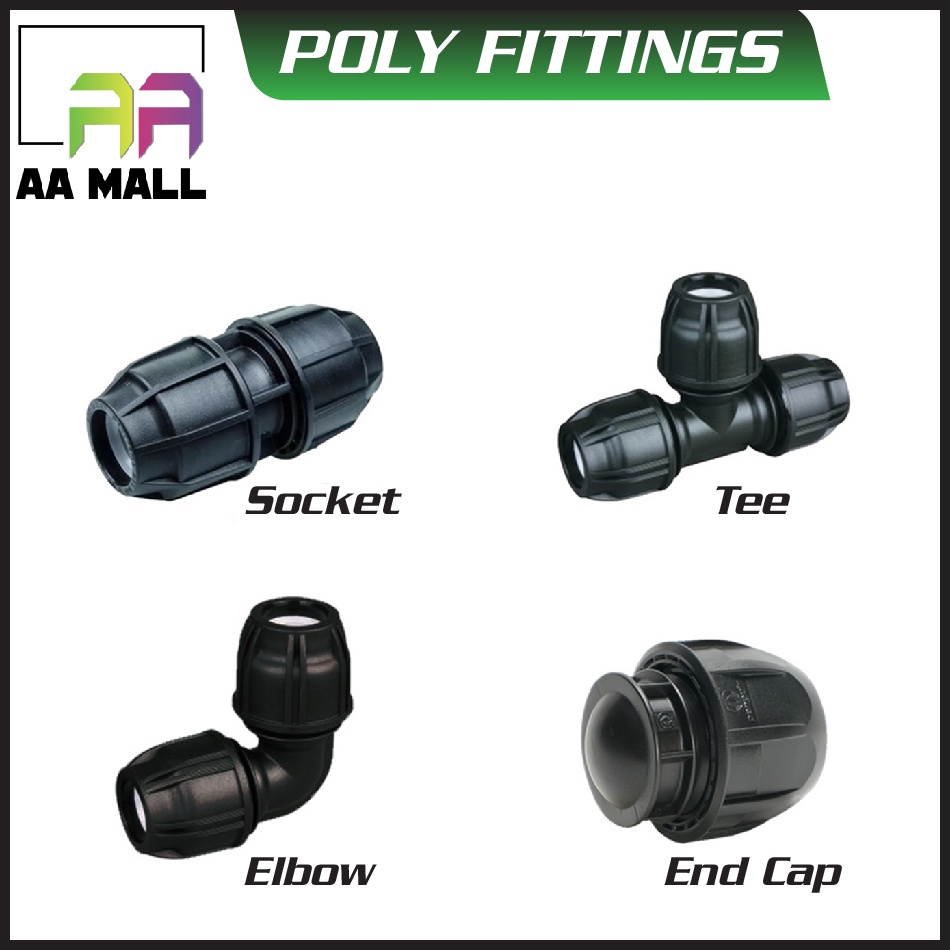 AA MALL Poly Fittings / Poly Connecter Pipe & Fittings System - 20mm / 25mm / 32mm | Shopee Malaysia