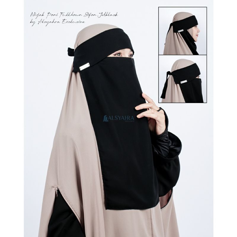 Niqab Bandana Bangs Flap Pull Down Chiffon Edition Al Antem Exclusive | Shopee Malaysia