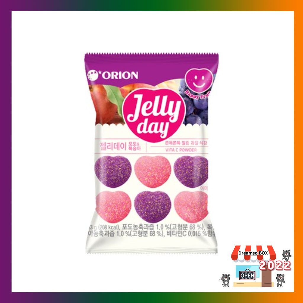 Orion Jelly Day Grape and Peach Jelly 63g/Korean Jelly/Korean Snack ...