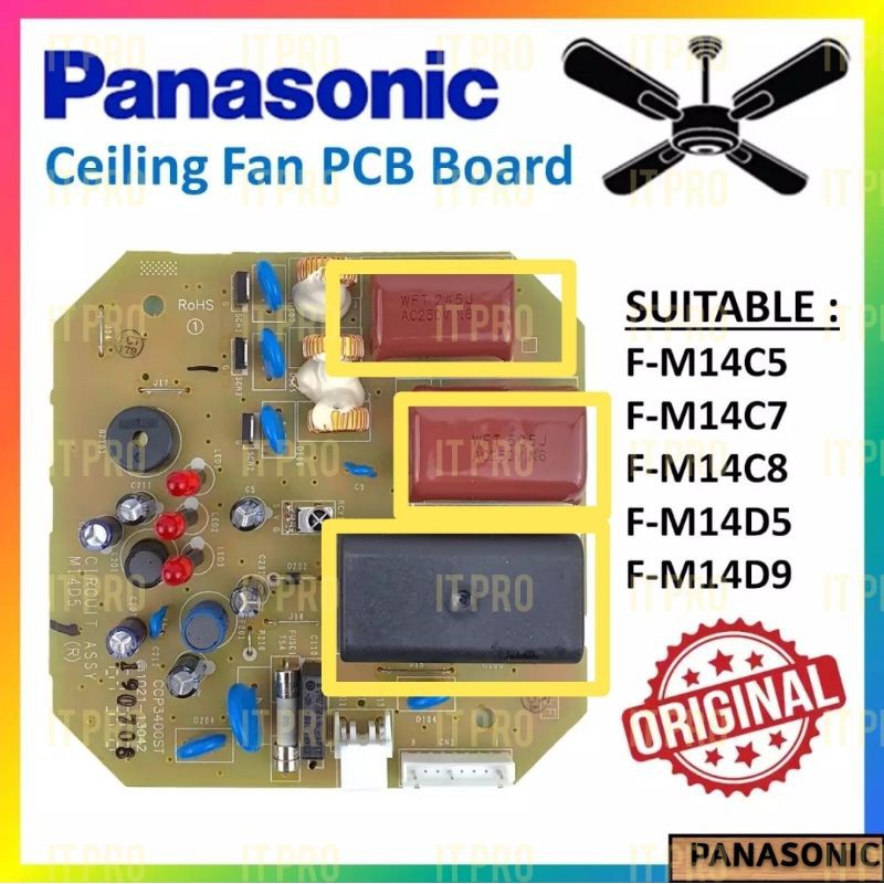 PRO🏠NEW Version ORI PNS KDK Ceiling Fan Condenser Capacitor ( 1.8uf, 2 ...