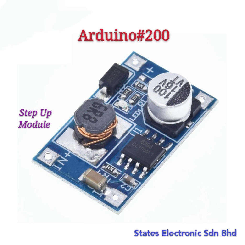 Arduino#200 DG0104 8W DC-DC Step Up Module (I/P 3-6V ; O/P 5-12V ...