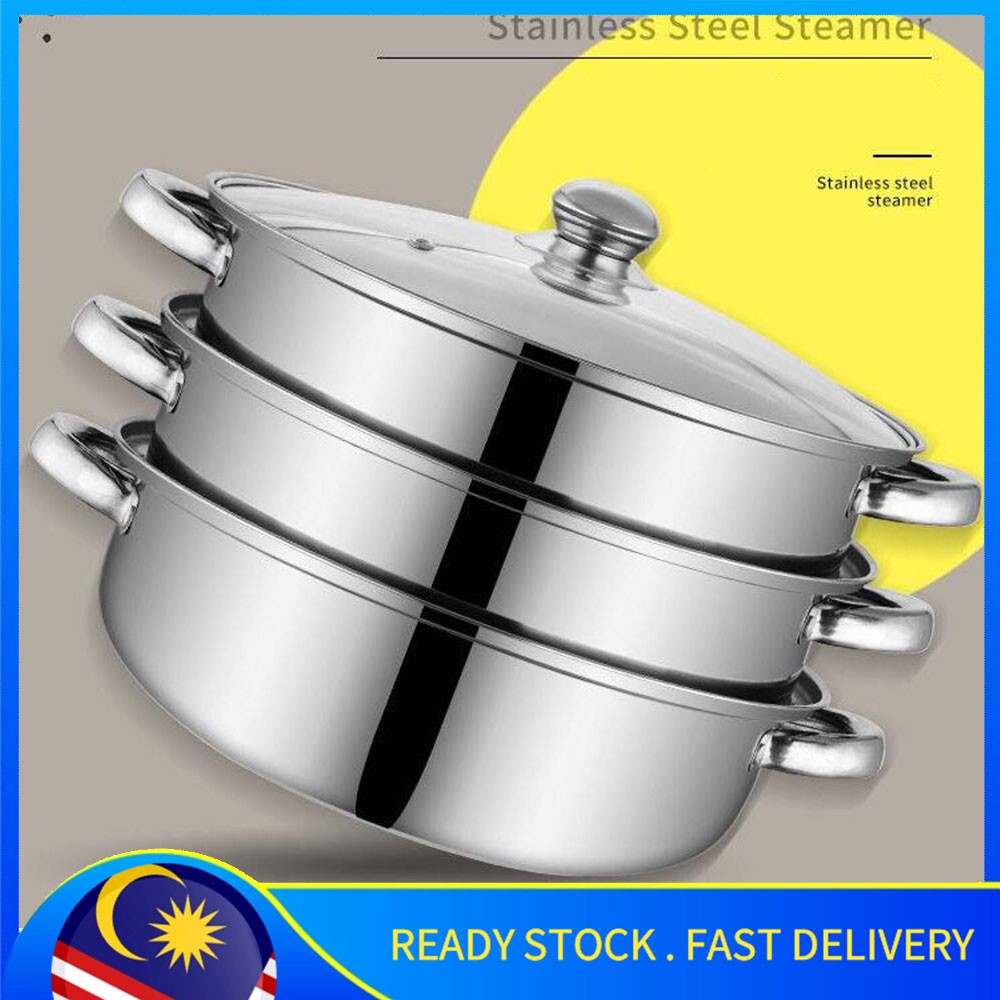 🔥 Ready Stock 🔥HIHILAH BAS Steamer pot Stainless Steel Soup Steam ...