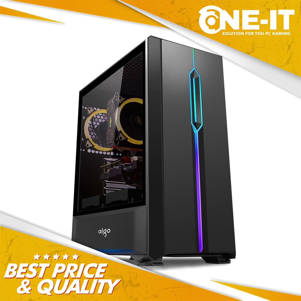 HITAM Pc Case Aigo darkFlash T20 ATX Black (No Fan) | Shopee Malaysia