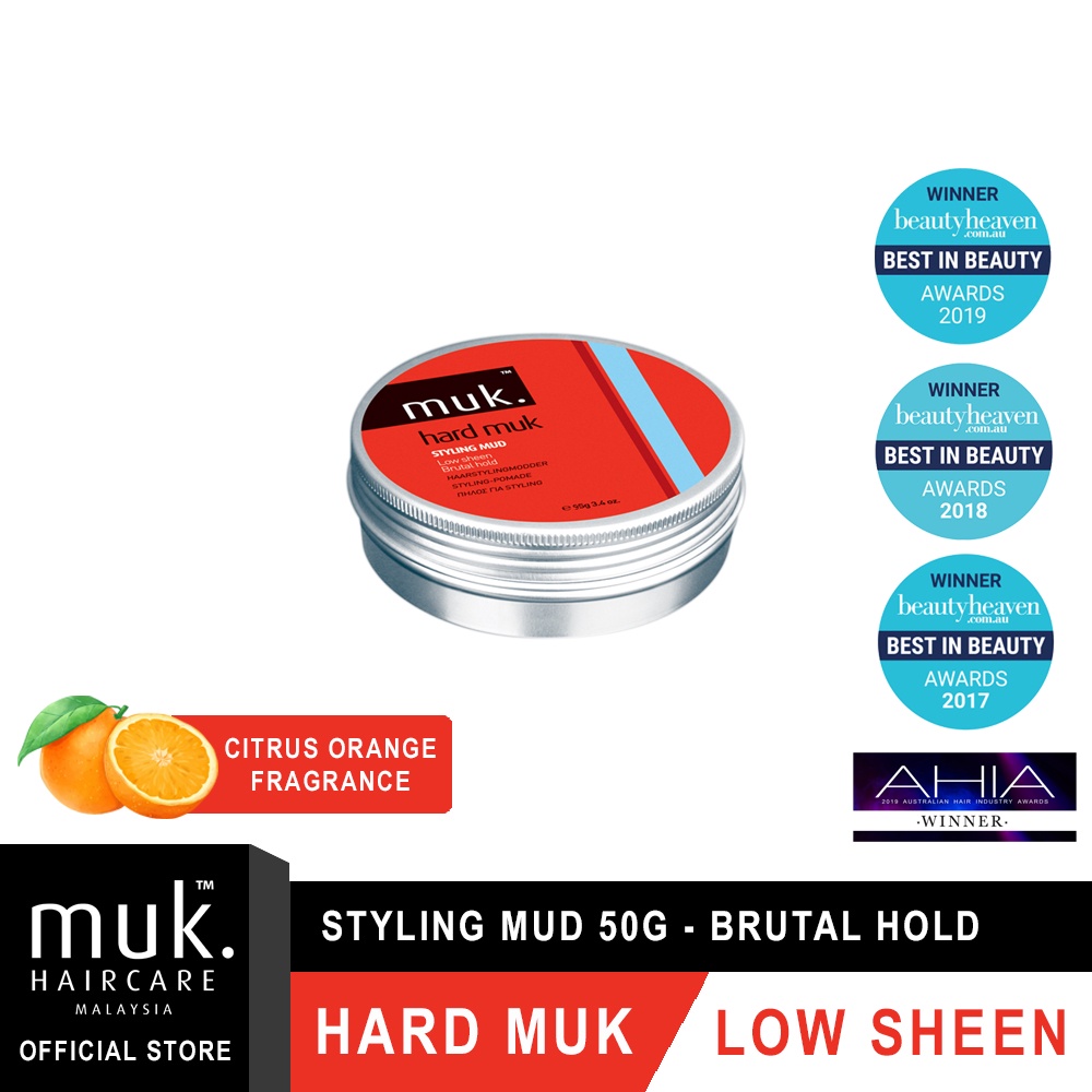 Hard Muk Hair Styling Mud (50g) - Dry Look (AWARD WINNING AUSTRALIAN BRAND) | Shopee Malaysia