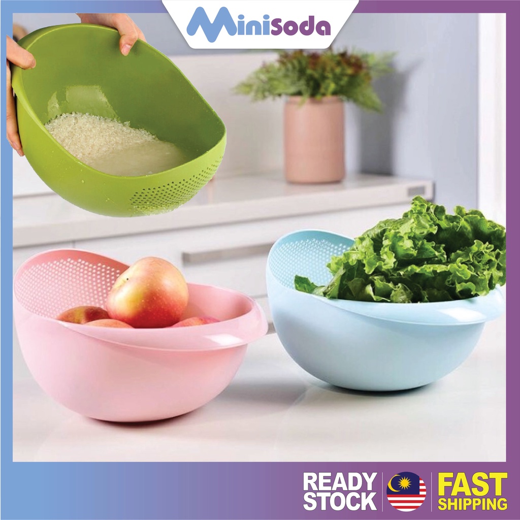 Multipurpose Vegetable Rice Grain Fruits Washing Basket Strainer Sieve ...