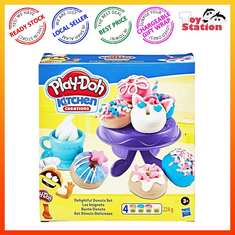 ORIGINAL Hasbro Play-Doh Kitchen Creations Delightful Donuts Set ...