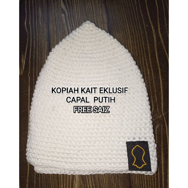 KOPIAH KAIT CAPAL PUTIH TEBAL FREE SAIZ | Shopee Malaysia