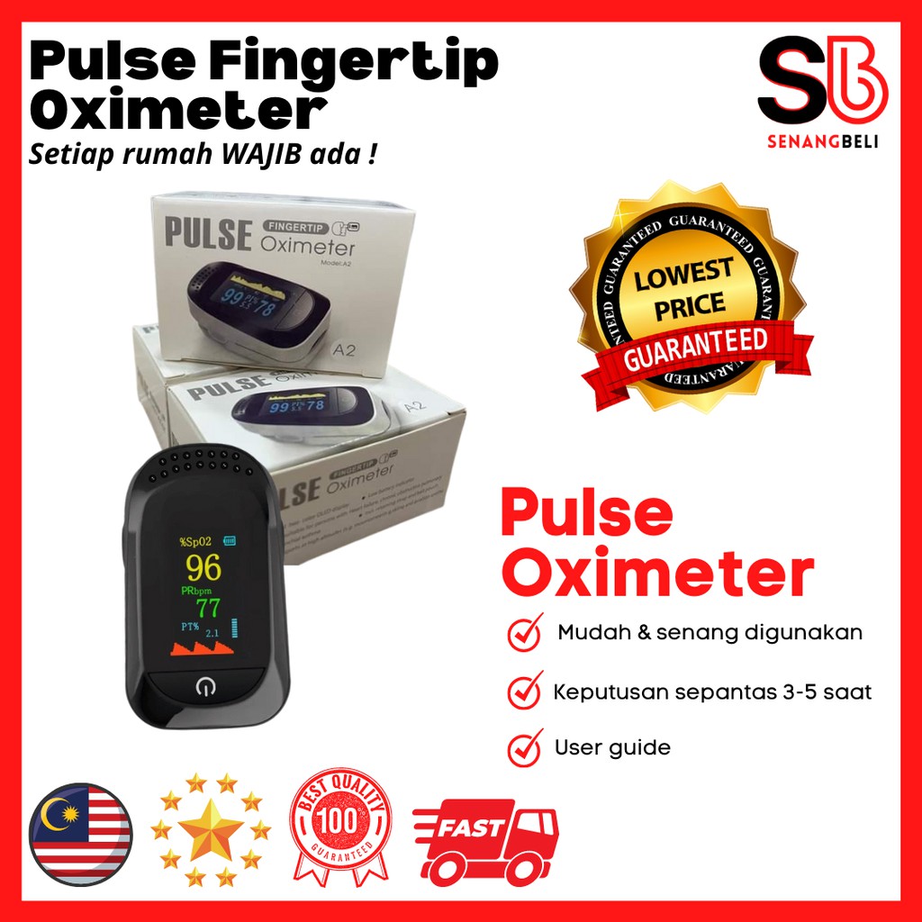 🔥Ready Stock🇲🇾🔥 Oximeter TFT A2 Oximeter Monitor Finger Fingertip Pulse ...