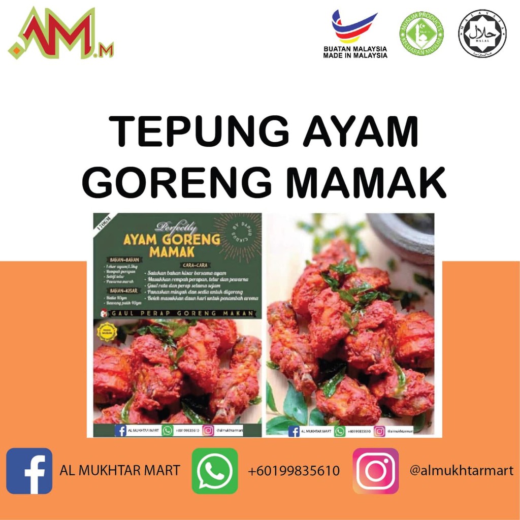 (READY STOCK) Tepung Ayam Goreng Mamak Viral GAUL PERAP GORENG MAKAN😋 ...