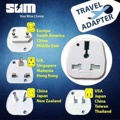 SUM TRAVEL ADAPTER FOR MOST OF THE COUNTRIES!! | Shopee Malaysia