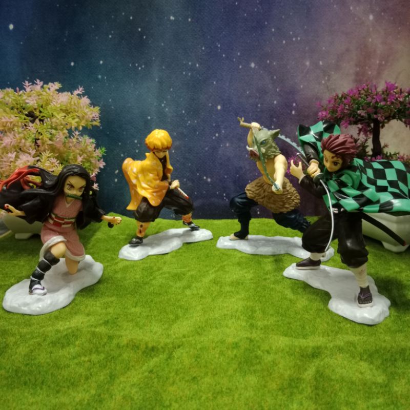 Demon slayer figure #Tanjiro#Nezuko#Agatsuma#Inosuke figure#Dmon slayer ...