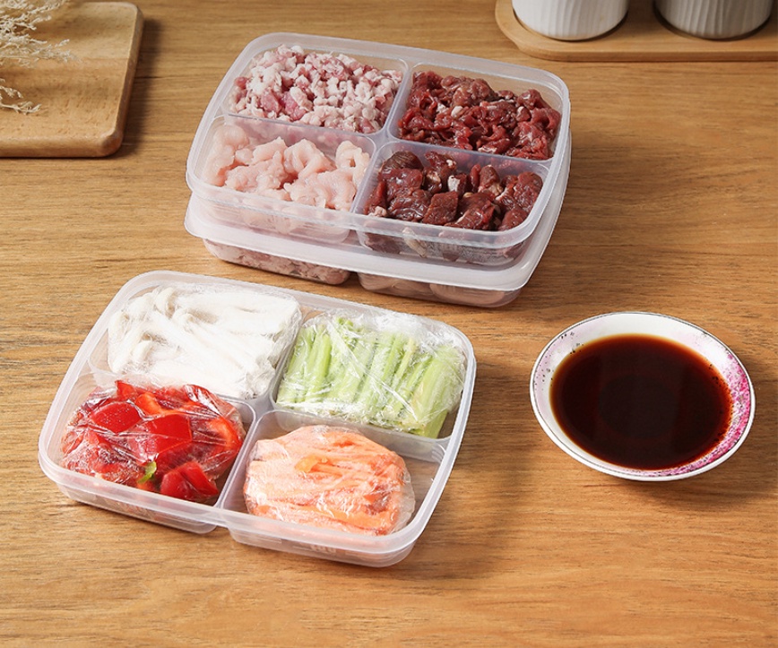 1pc Frozen Meat Preservation Storage Box Food Keep Fresh Container Home ...