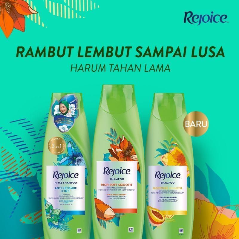 Rejoice Anti-Dandruff Hijab Shampoo / Rich Soft Smooth - 340ml | Shopee Malaysia