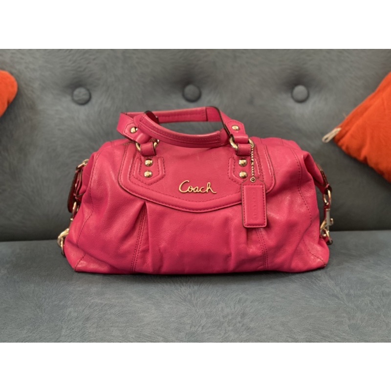 Coach Ashley Leather preloved (fushia) Original Color Not recolor sold ...