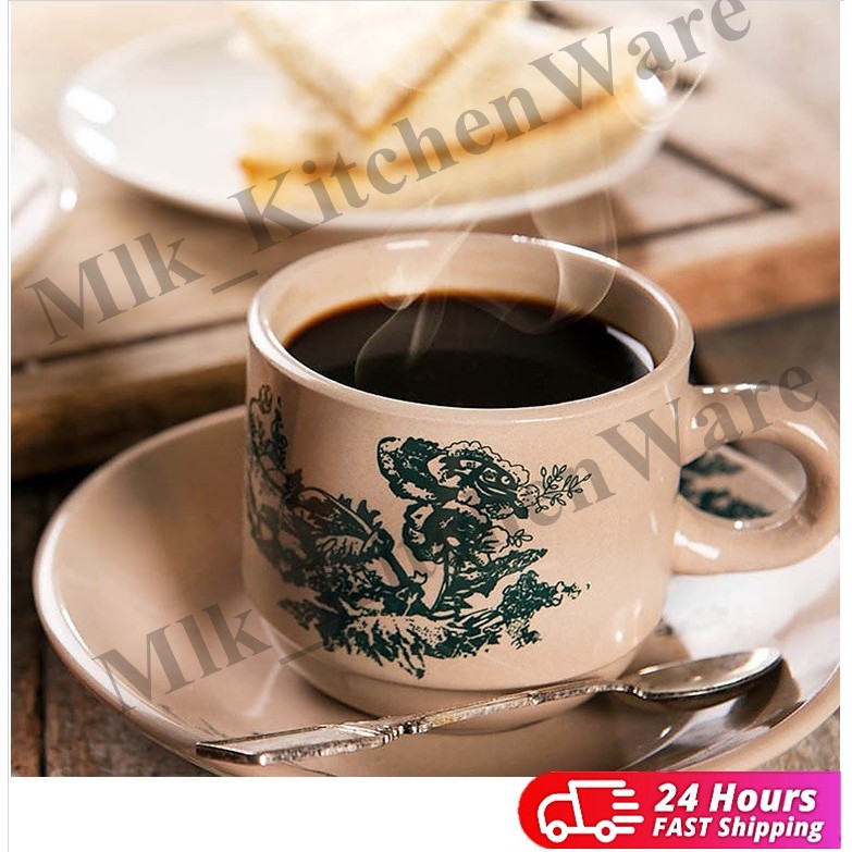 MLK Ready Stock 1SET Vintage Kopitiam Cup/Traditional Chinese Floral ...