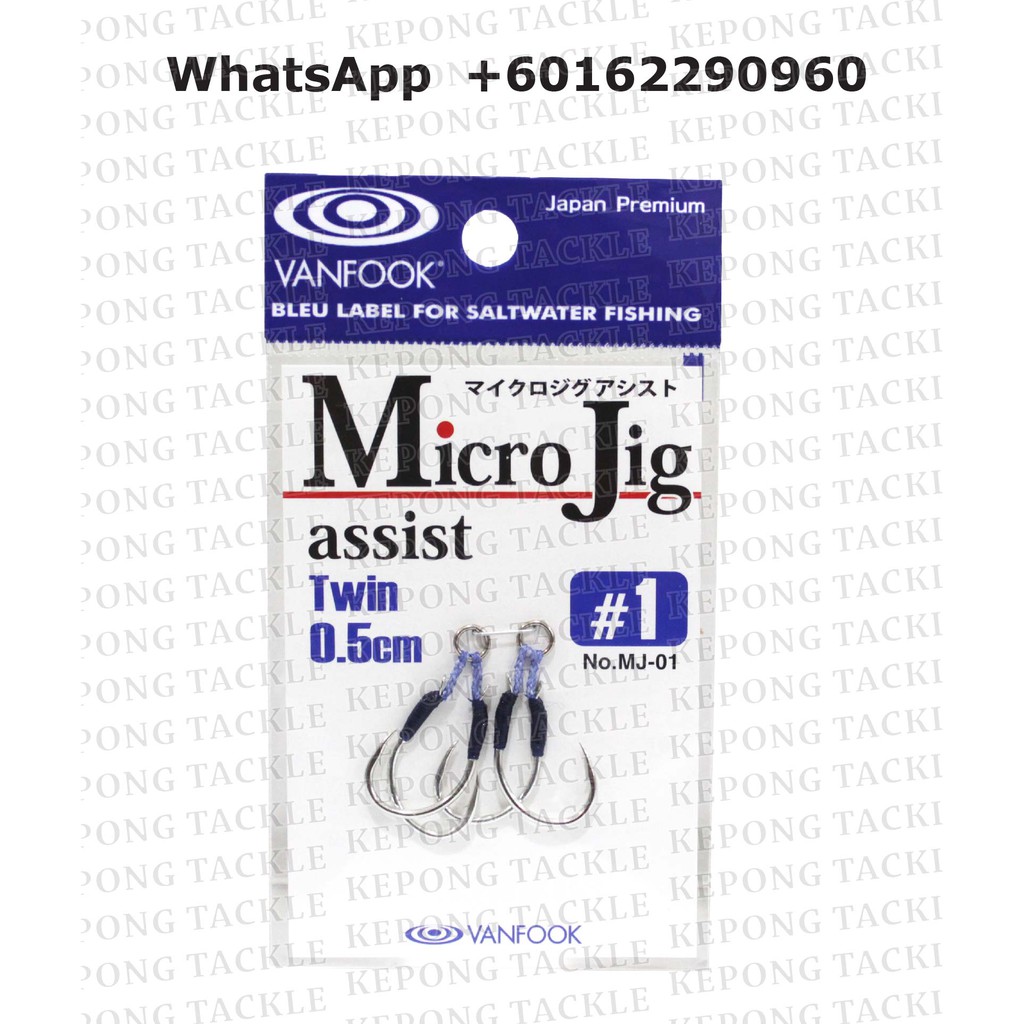 Vanfook fishing hook Micro Jig Assist Twin Hooks MJ-01 & MJ-02 | Shopee Malaysia