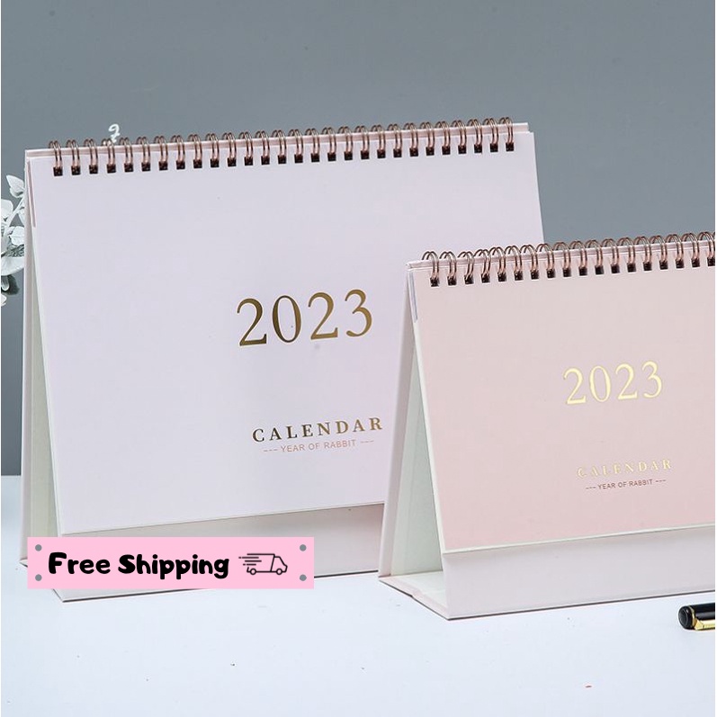 (Ready Stock) Year 2023 Table Monthly Desktop Calendar Flip Planner ...