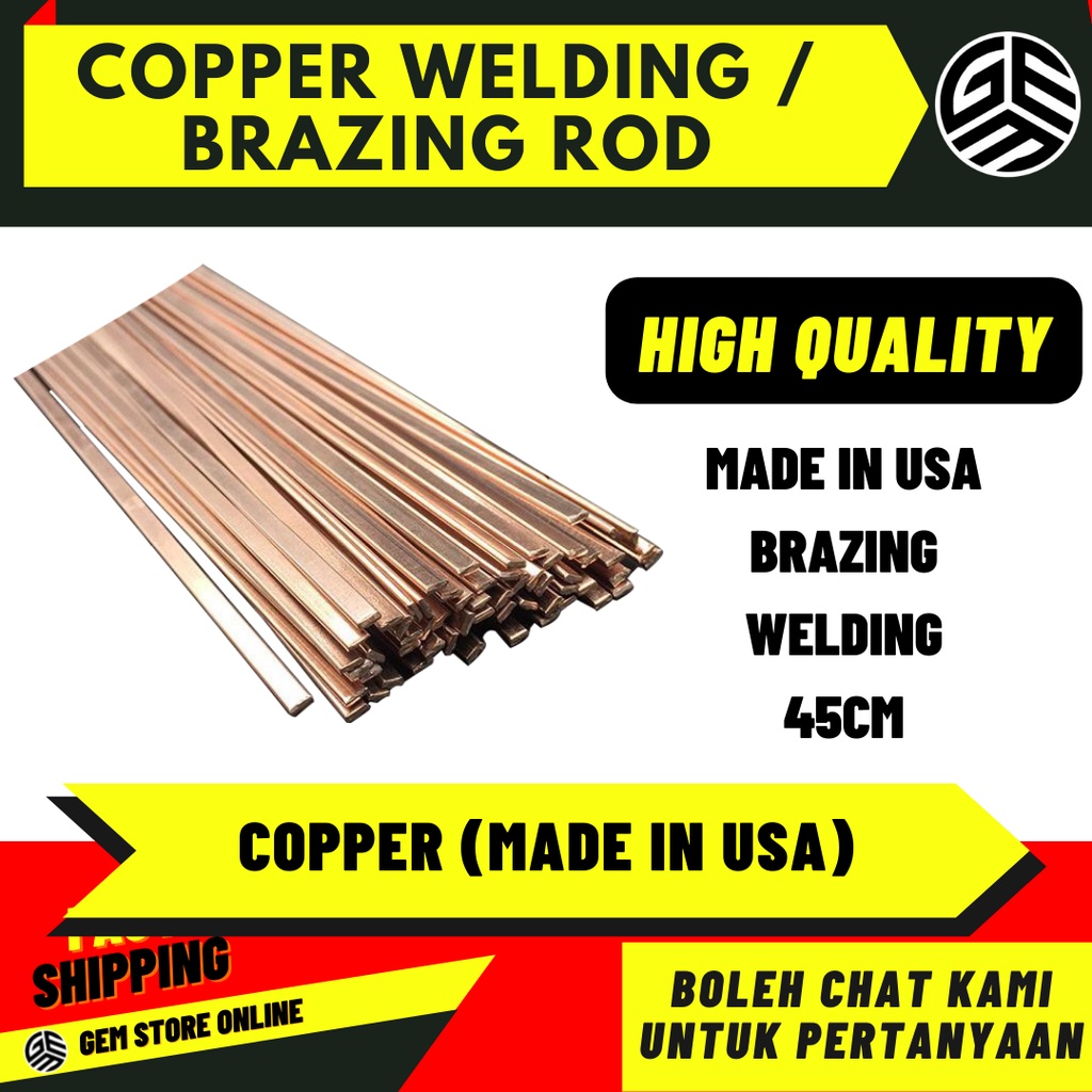 Copper Welding / Brazing Rod / Lidi Tembaga Untuk Welding 45cm ( Made ...