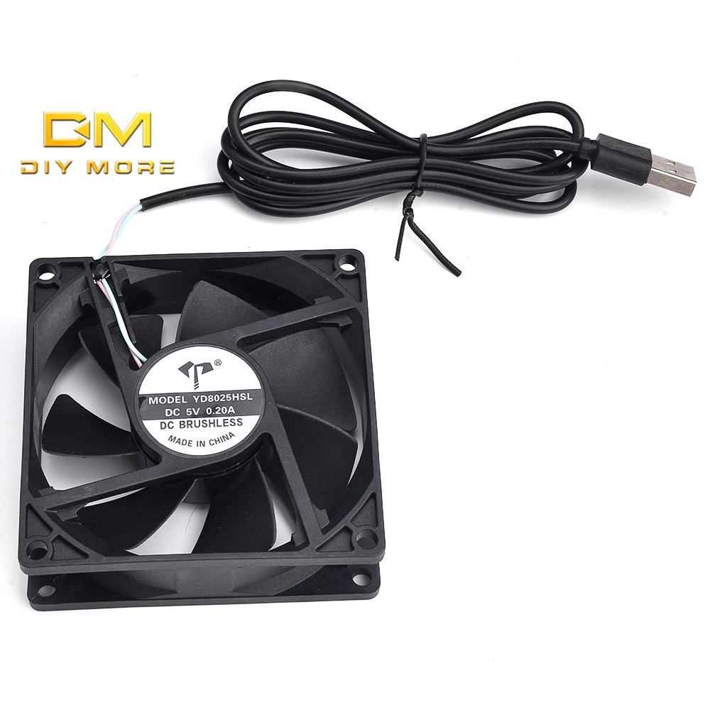 DIYMORE 8025 DC5V oil-containing cooling fan chassis router set-top box ...
