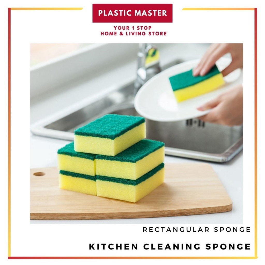 Square Cleaning Sponge Scouring Pad Sponge Wave Soft Sponge Cleaning ...