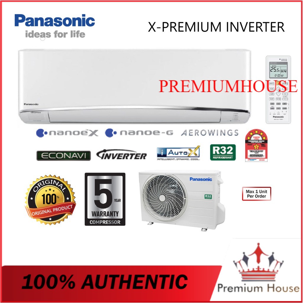 PANASONIC 1HP-2.5HP R32 Nanoe-X X-Premium Inverter XU Series CS-XU10ZKH ...