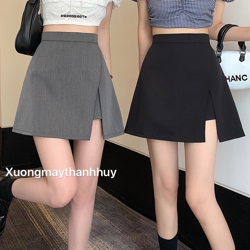 Short a-line skirt with side slits, skirt shorts-Msf 188 skirt women a ...