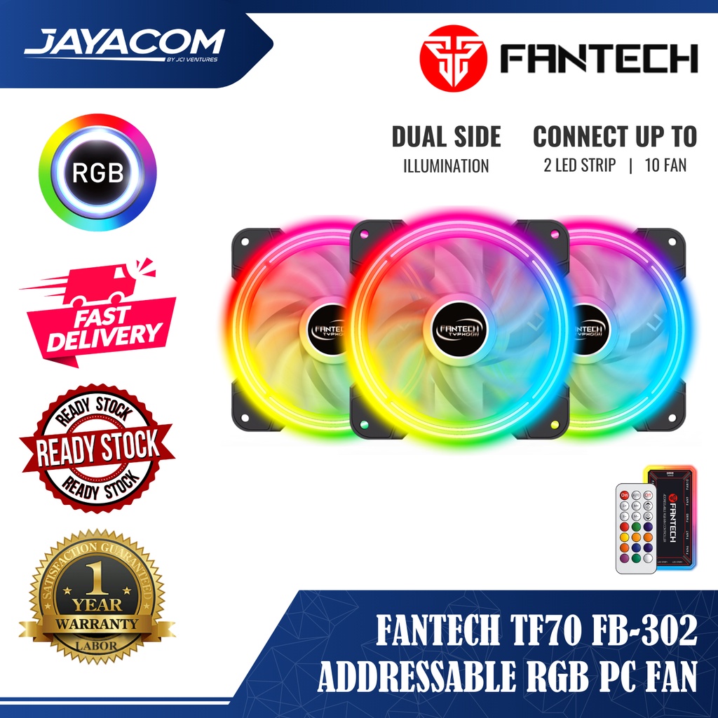 Fantech TF70 FB-302 Addressable RGB PC Fan | Shopee Malaysia