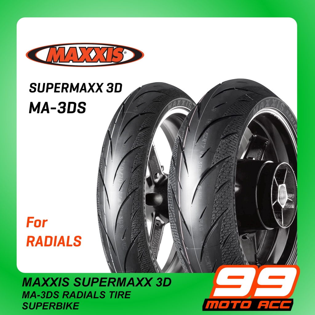 🏍️CS Maxxis Supermaxx 3D MA3DS Radials Tubeless Tyre - 15 & 17 (Tahun Lama) | Shopee Malaysia