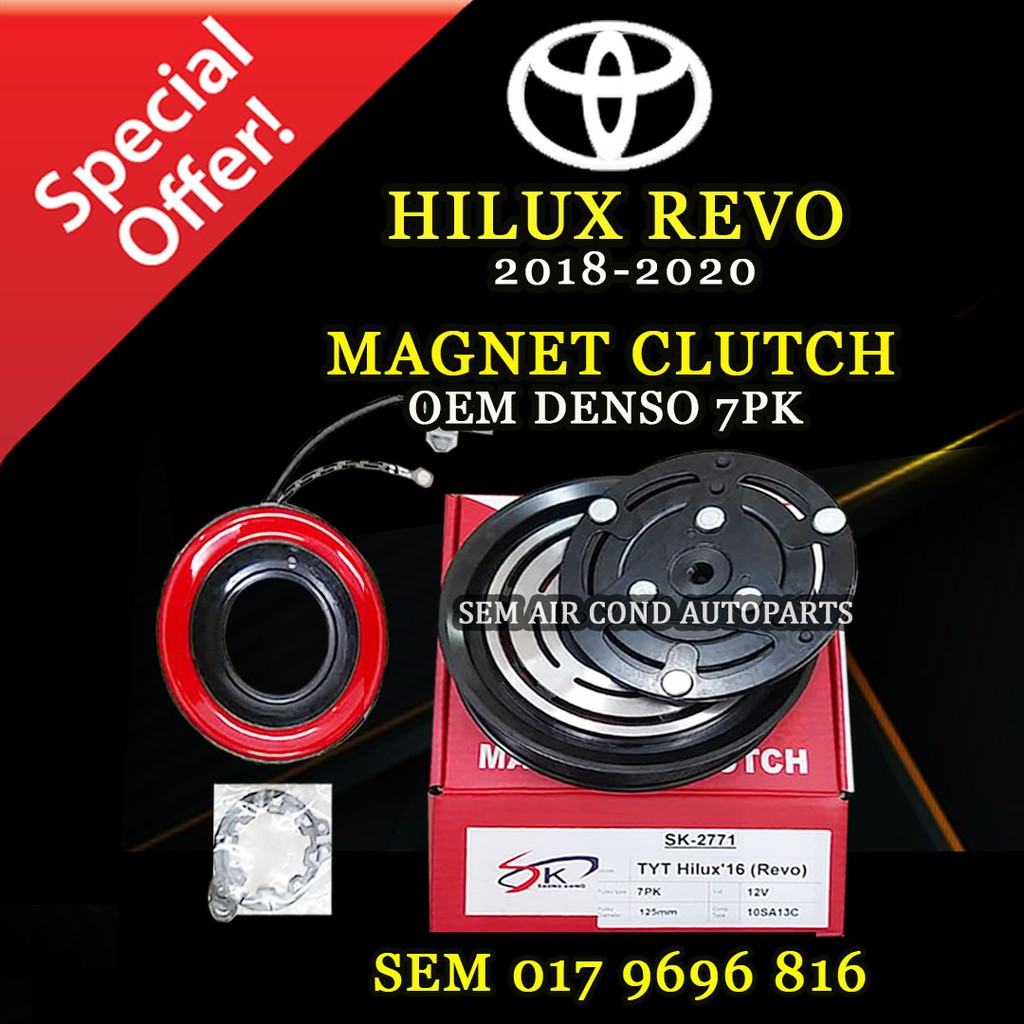 TOYOTA HILUX REVO 2018-2020 YEAR OEM DENSO 7PK MAGNETIC/ MAGNET CLUTCH ...
