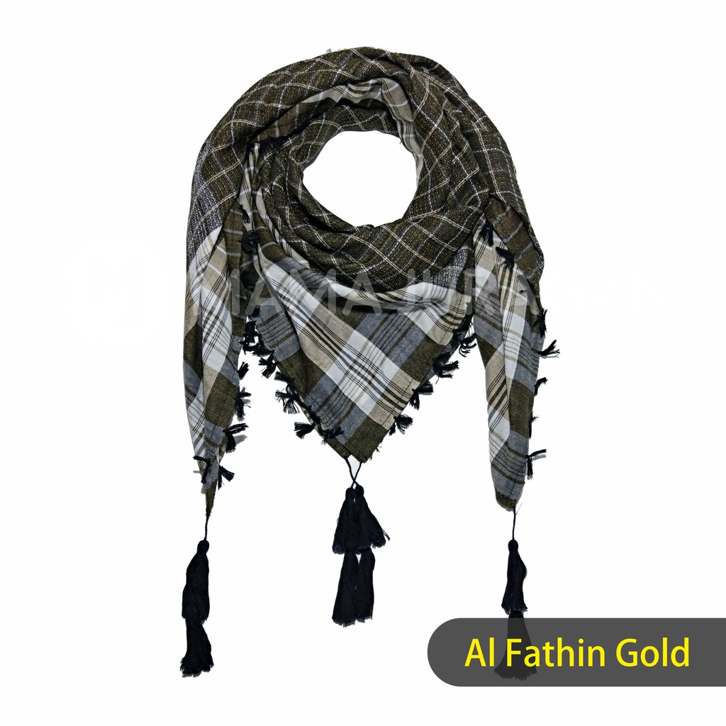 Turban Shemagh Al Fathin Original Gold / Woven Turban / Scarf / Turban ...