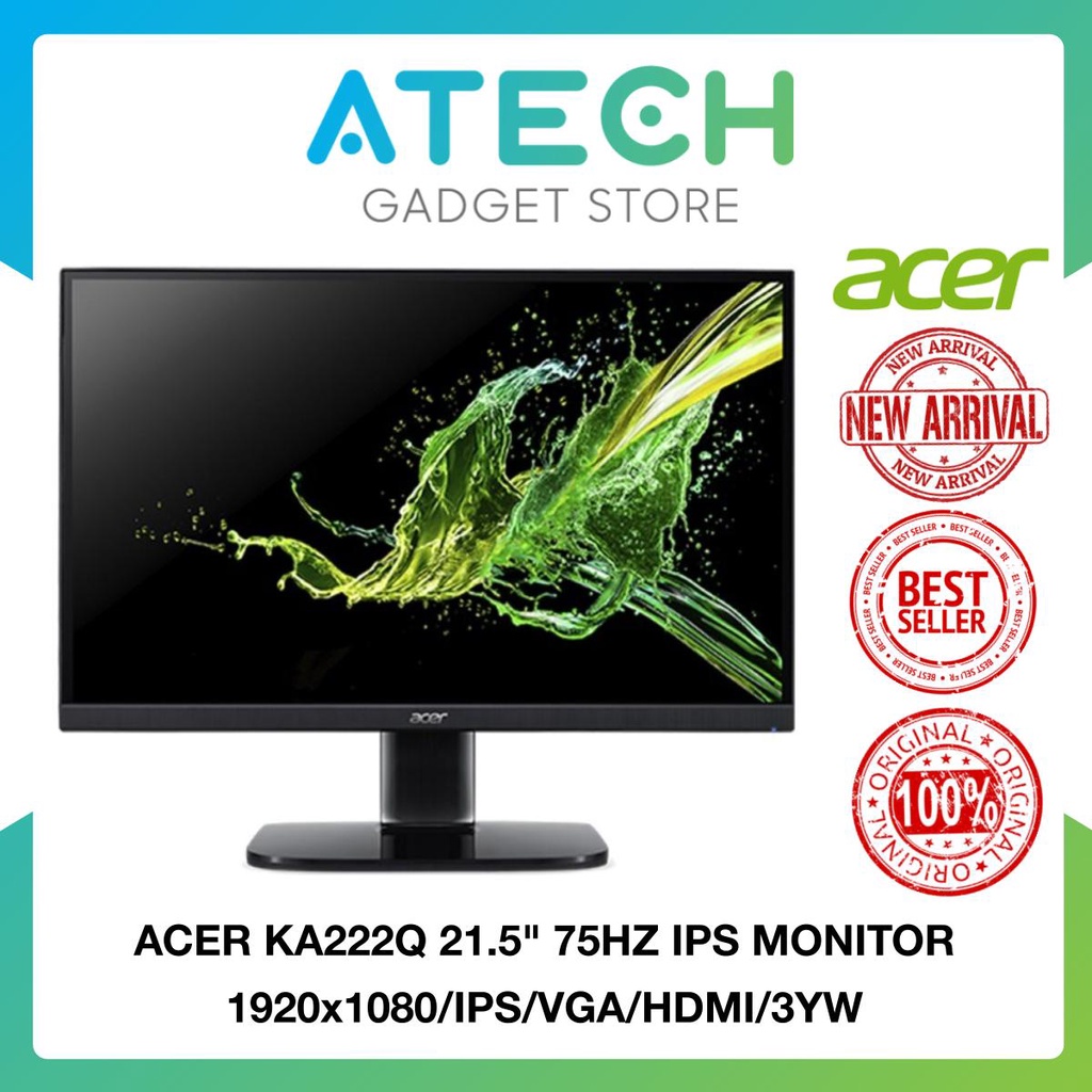 ACER KA222Q 21.5" FULL HD 75HZ IPS MONITOR 1920x1080/IPS/VGA/HDMI/AMD ...