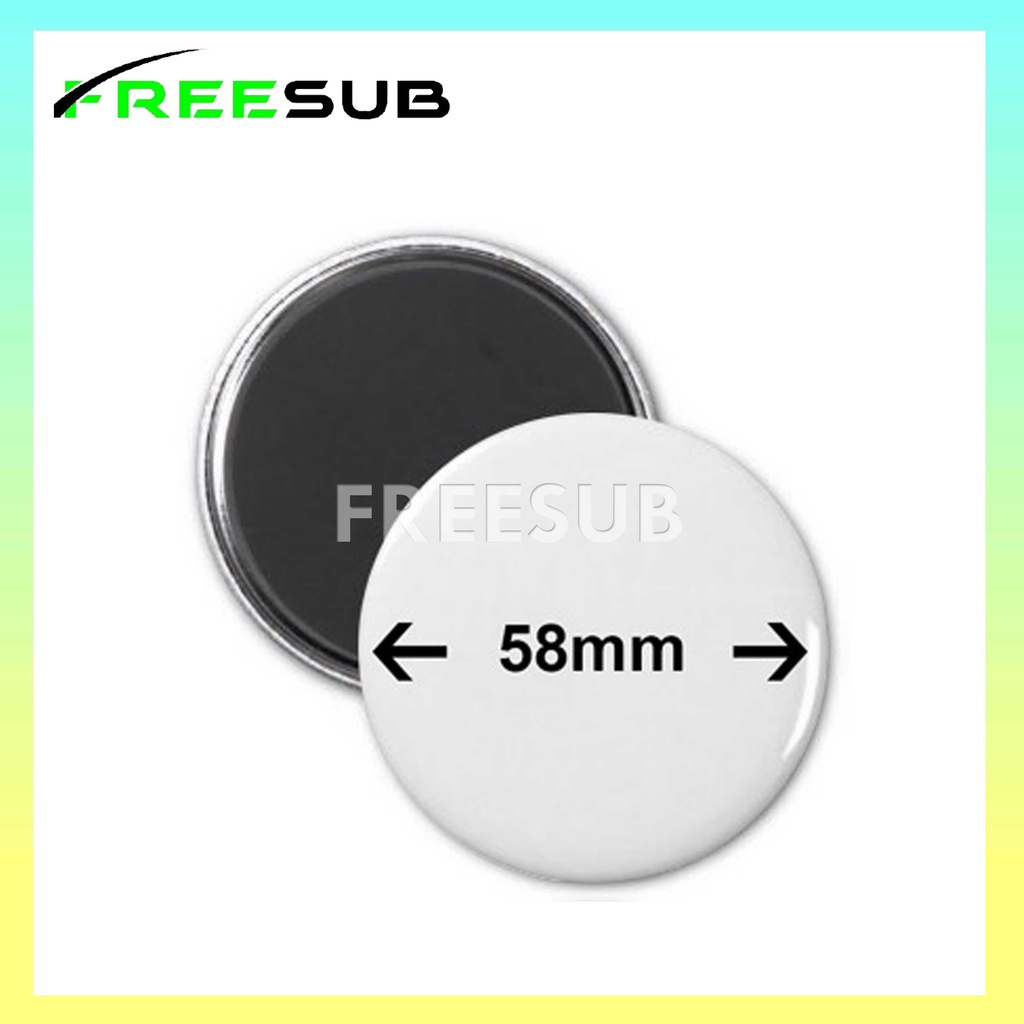 Magnet Button Badge 58mm (100PCS/PKT) ️ Strong Magnet Button Badge ️ ...