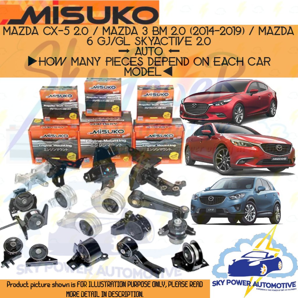 MAZDA CX-5 (CX5) 2.0 / MAZDA 3 BM 2.0 / MAZDA 6 GJ/GL 2.0 (AUTO) MISUKO ...