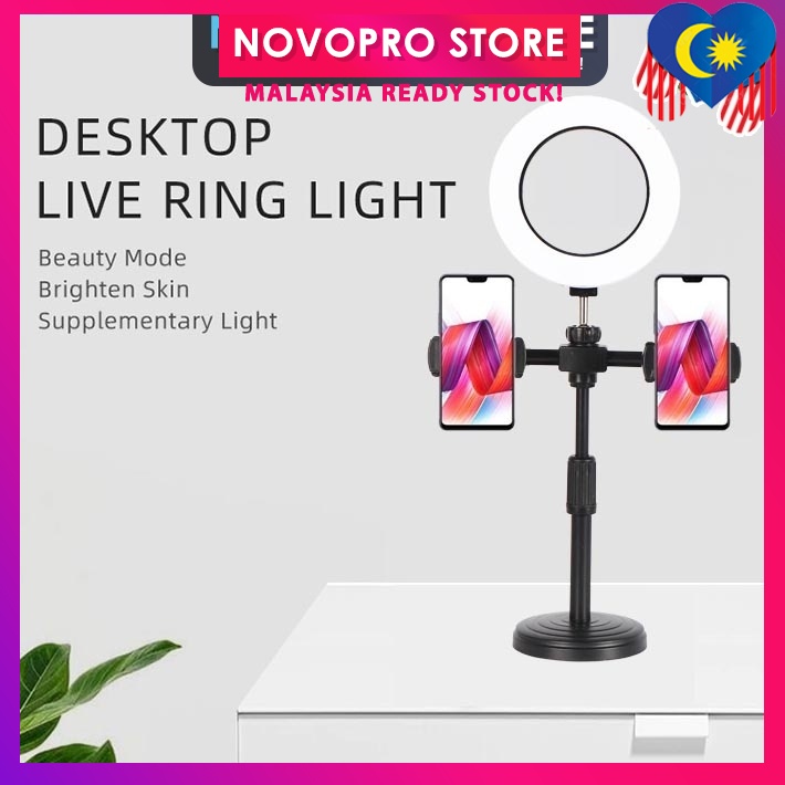 Extendable Desk Dual Handphone Holder Table Tripod Stand with Heavy ...