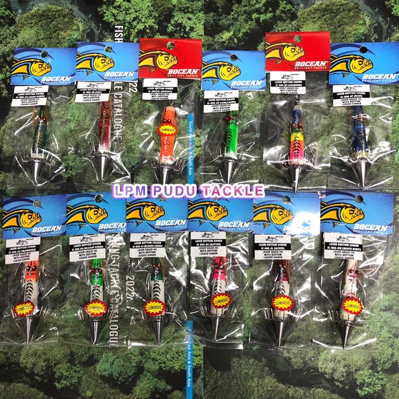 BOCEAN LASER BOTTOM SINKER SQUID JIG CANDAT SOTONG CANDAKPEEMBERAT ...