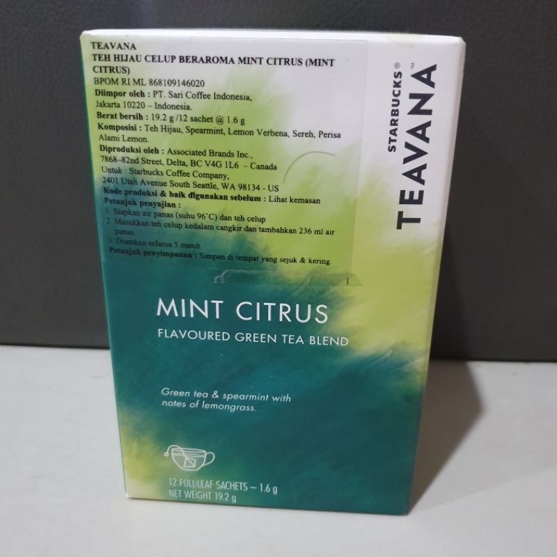 Starbucks teavana mint citrus | Shopee Malaysia
