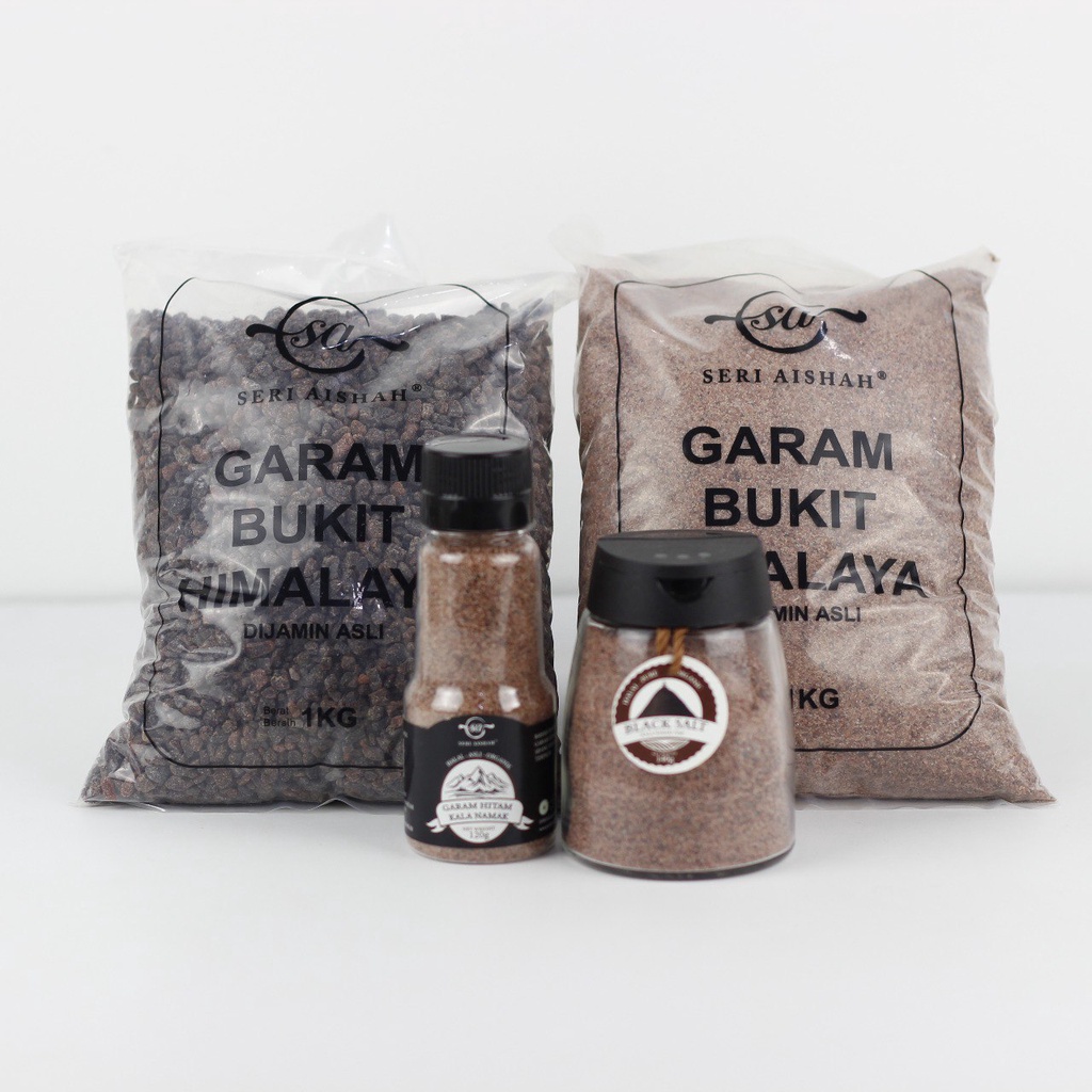 SERI AISHAH Garam bukit hitam halus kala namak black salt fine 1kg ...