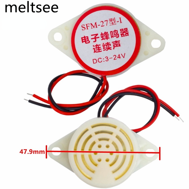 95DB Alarm High-decibel 3-24V 12V Electronic Buzzer Beep Alarm Intermittent Continuous Beep for ...