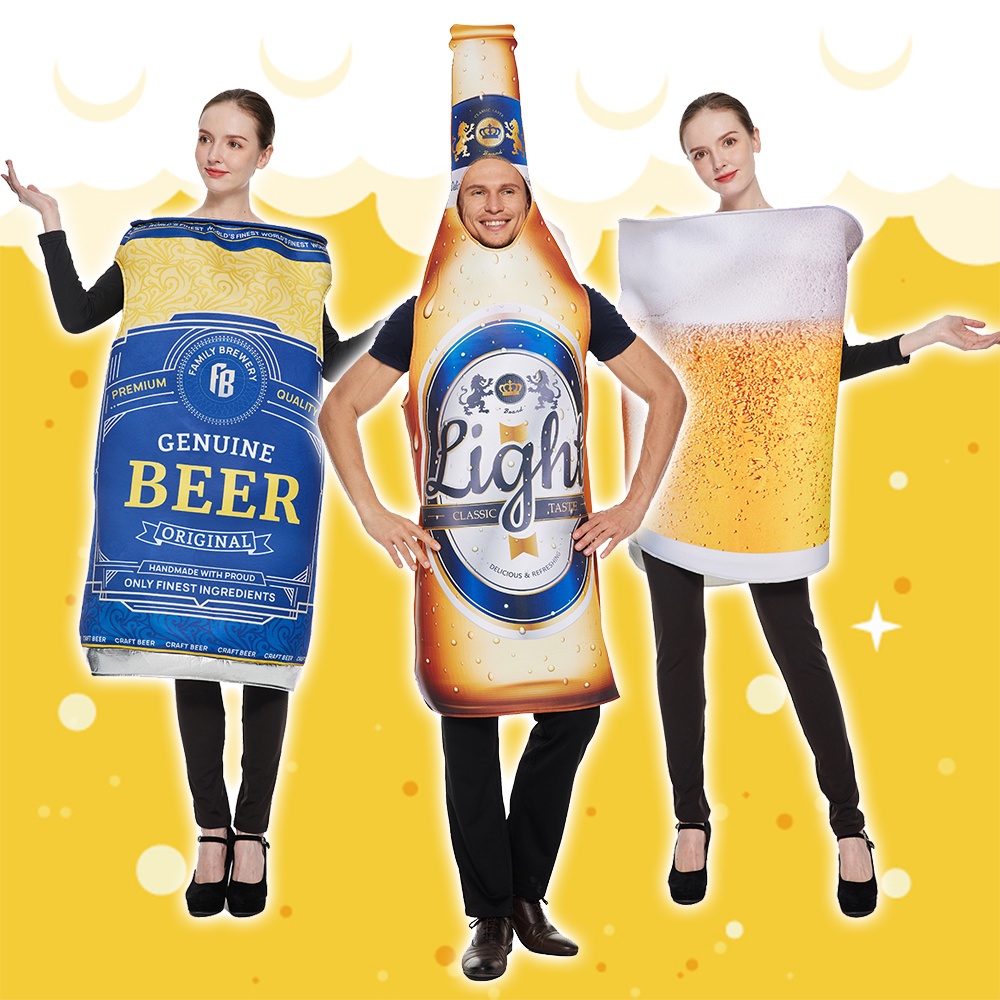 Ready Stock Adult Funny Oktoberfest Beer Costume Creative Beer Bottle ...