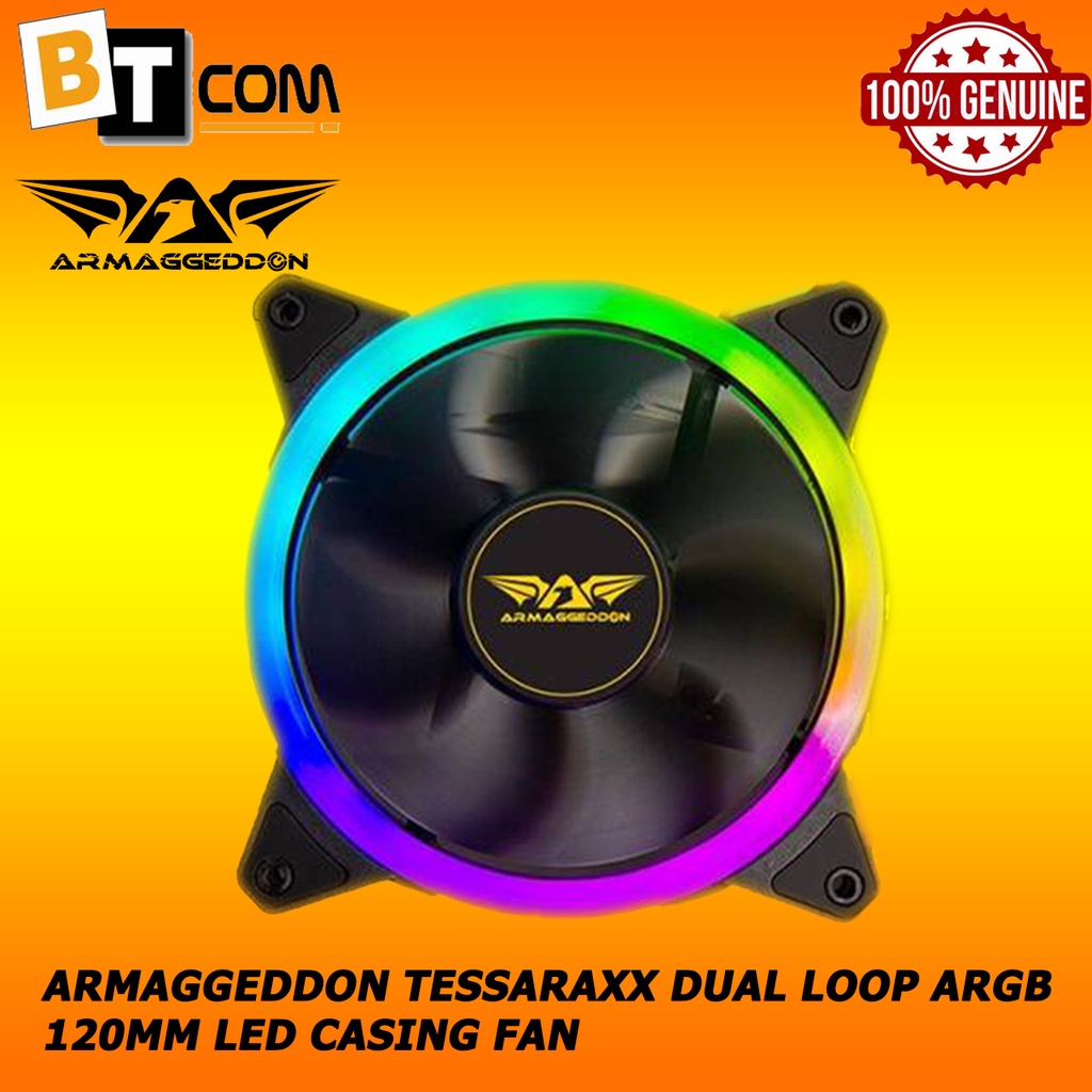 Armaggeddon TESSARAXX DUAL LOOP ARGB 120mm LED Casing Fan TX DUAL LOOP ...
