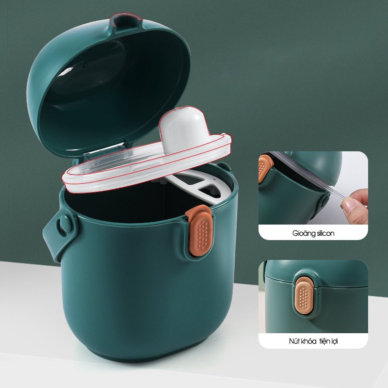 (TYPE 1) 2-compartment Baby Milk Container, Travel Milk Dispenser, Baby ...