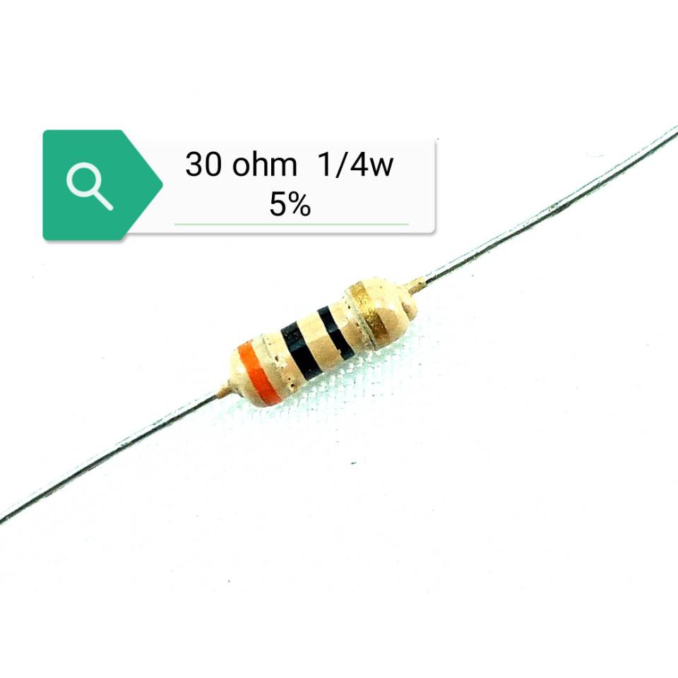 15PCS 5% 1/4W carbon film resistor 1R 2.2R 2.4R 3.9R 6.2R 6.8R 10R 15R 22R 30R 33R 47R 51R 56R ...