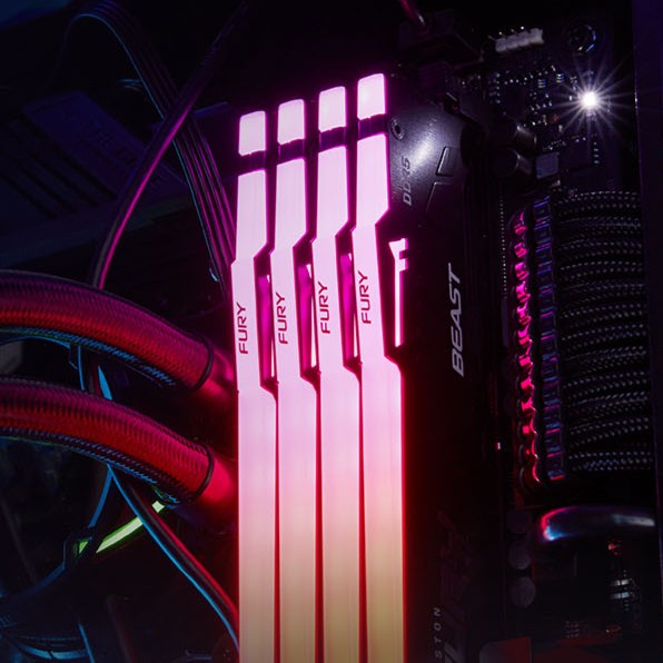 Kingston FURY BEAST RGB DDR5 PC5-41600 5200MHz 8GB (1x8GB) KF552C40BBA ...