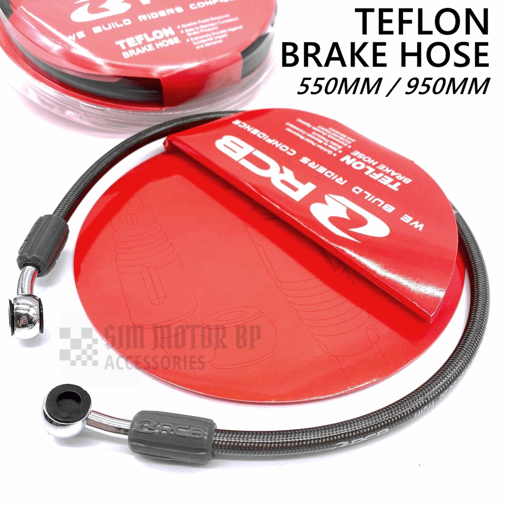 RCB RACING BOY TEFLON BRAKE HOSE PIPE 55CM 95CM DEPAN BELAKANG YAMAHA ...